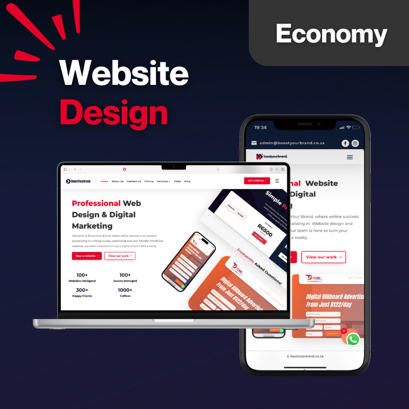 Economy Website Design Package | BoostYourBrand